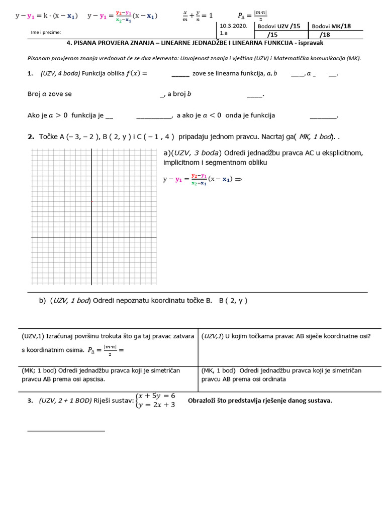 4._ppz_-_linearne_funkcije_1.d_2022Primjer | PDF