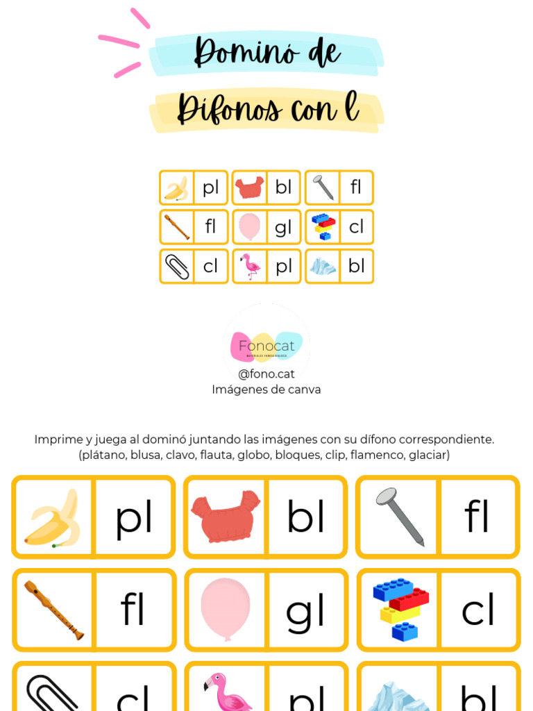 Dominó de Dífonos con L | PDF