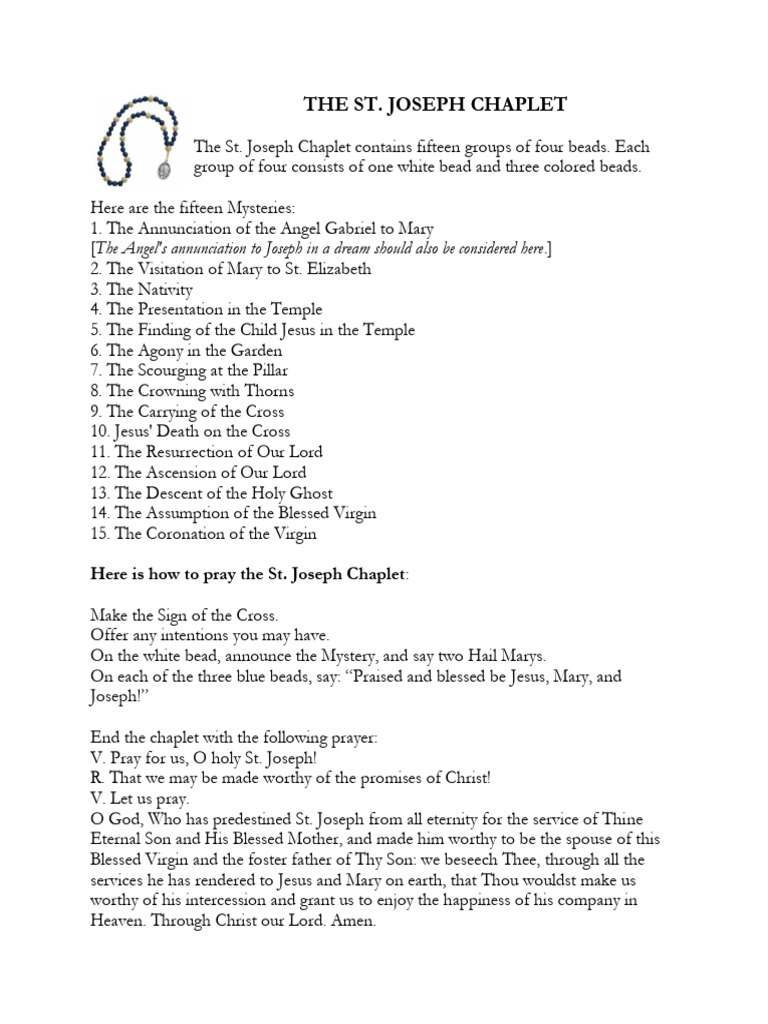 The+St +Joseph+Chaplet | PDF