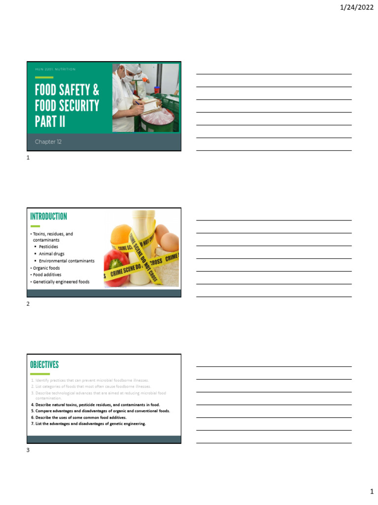 Food Safety: Toxins, Additives, and Risks | PDF | Organic Foods ...