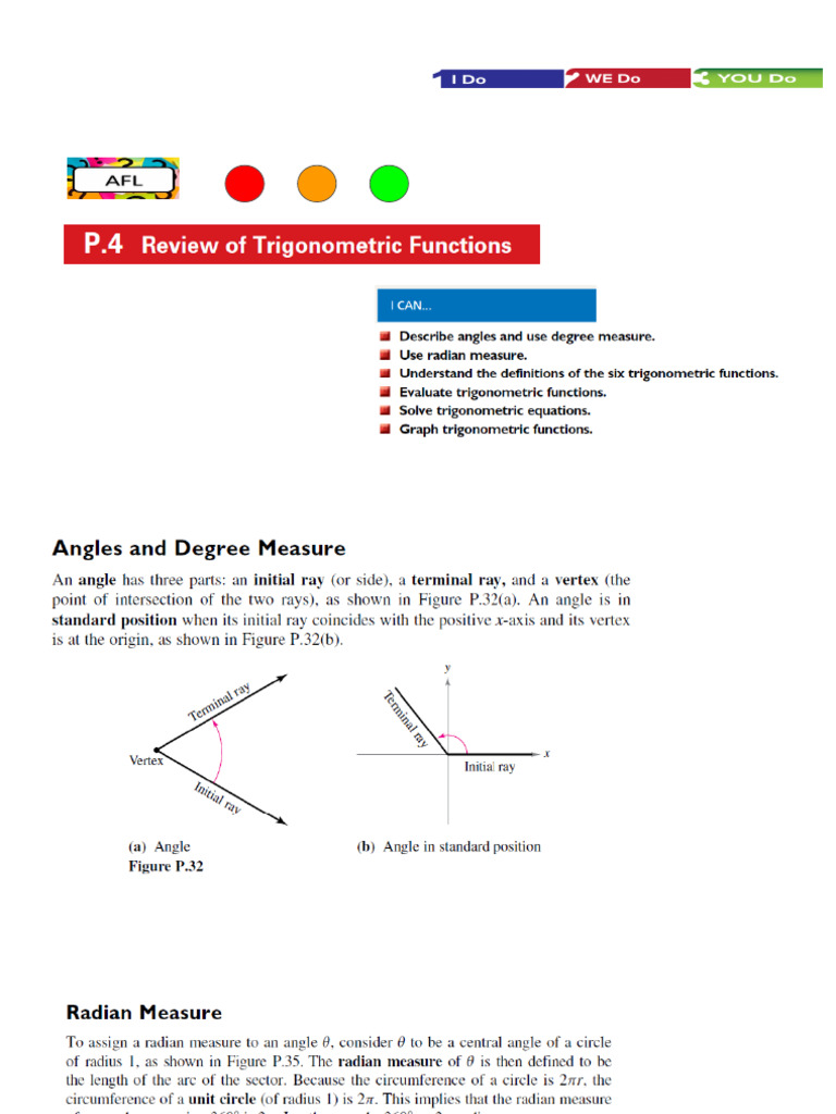 Review of Trigonometric Functions | PDF