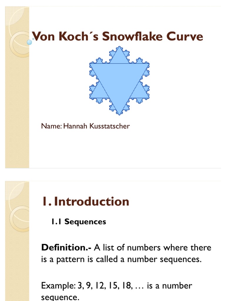 Von Koch S Snowflake Curve | PDF
