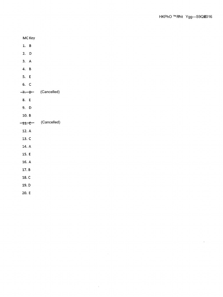 HKPhO Exam 2016 ans | PDF