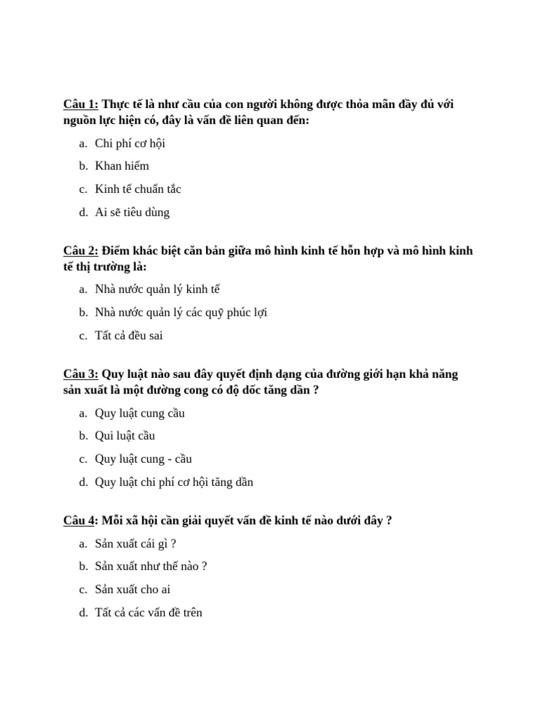 trắc nghiệm C1 KTH-gửi sv | PDF