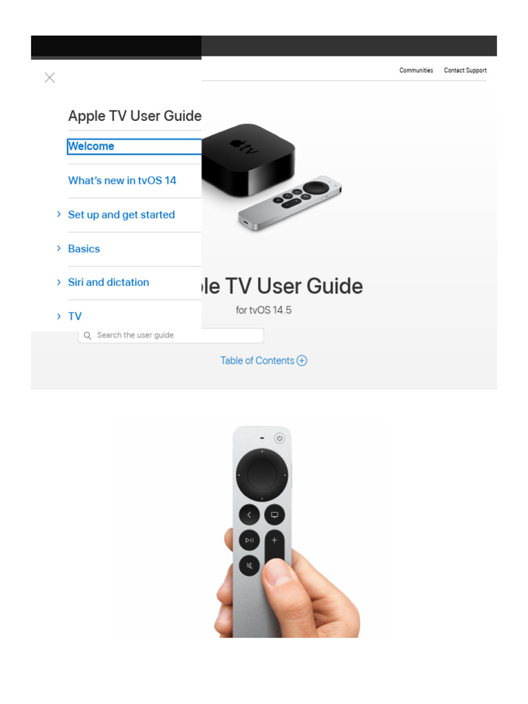 Apple TV User Guide - Apple Support | PDF | Apple Tv | Software