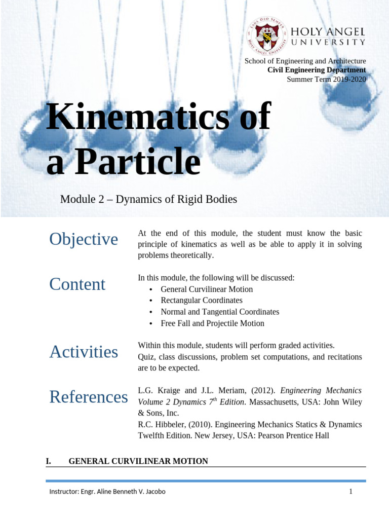 MODULE 2 - DYNAMICS-RB | PDF | Acceleration | Velocity