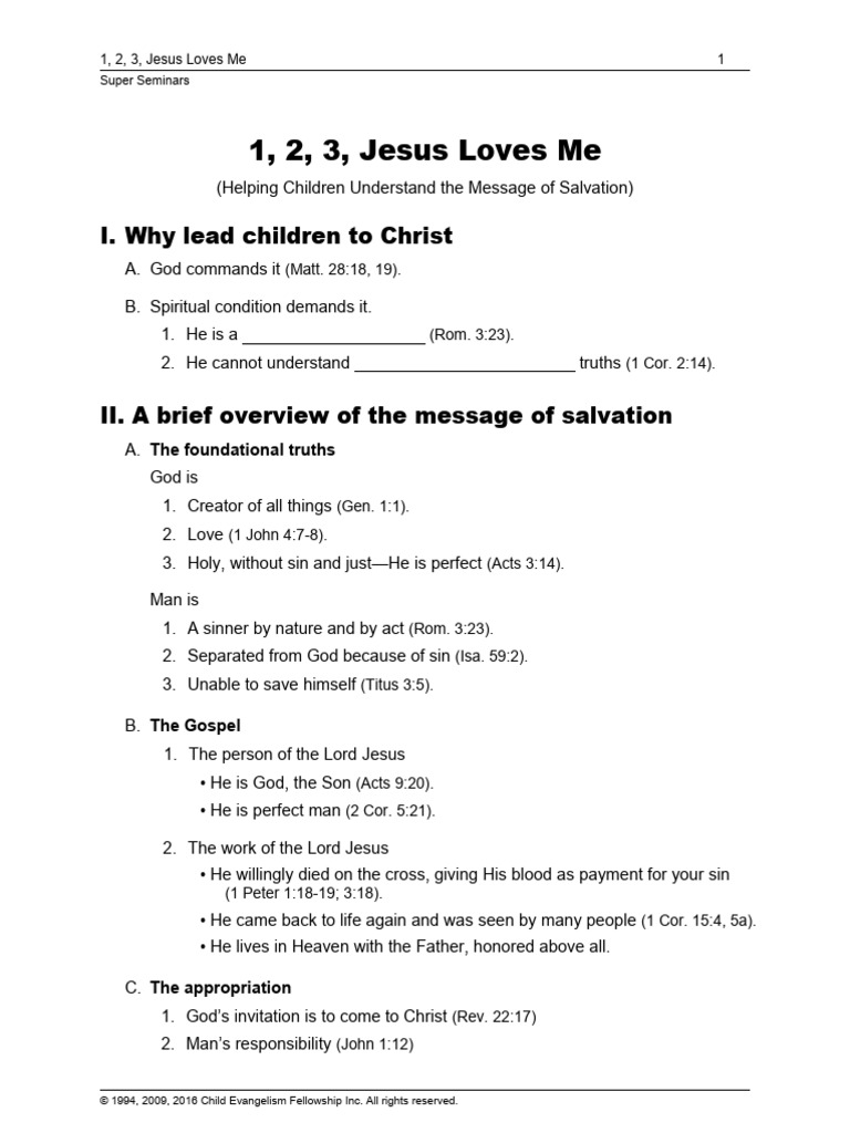 Gospel-Trails-Handouts | PDF | Jesus | Salvation