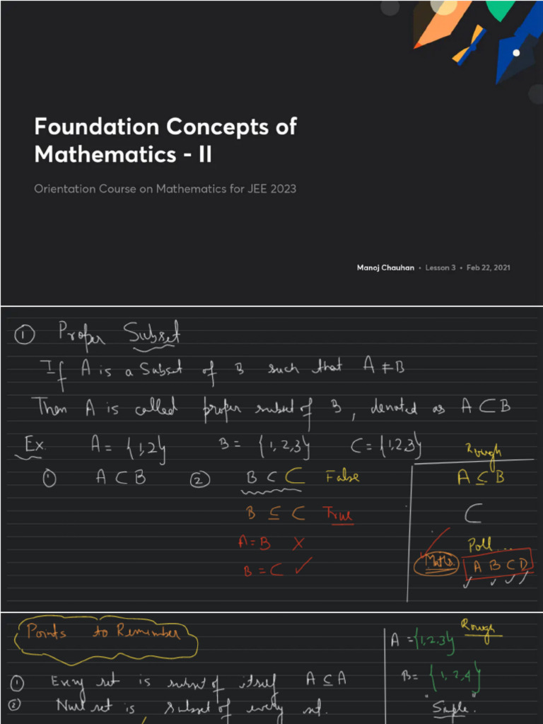 Foundation Concepts of Mathematics II With Anno | PDF