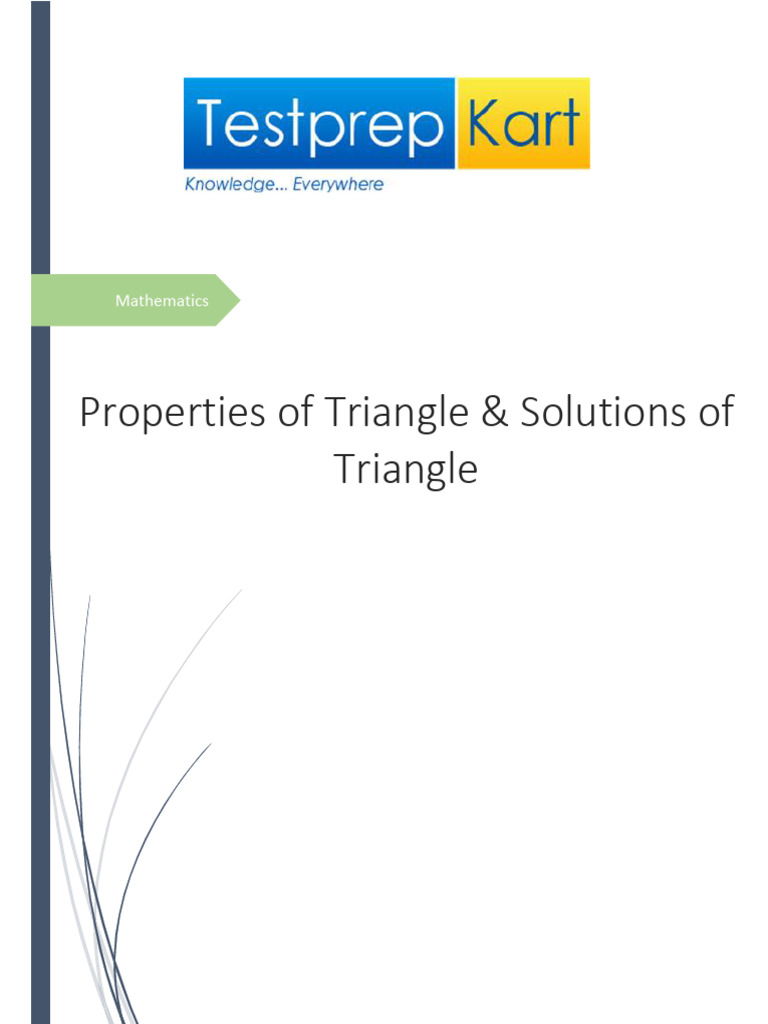 Triangle Properties Solutions Pdf Triangle Circle