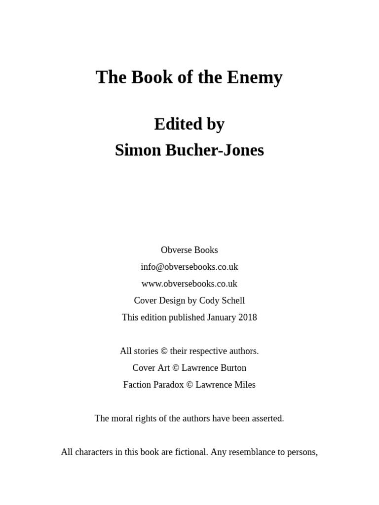 The Book of The Enemy | PDF | Dr. Watson | Sherlock Holmes