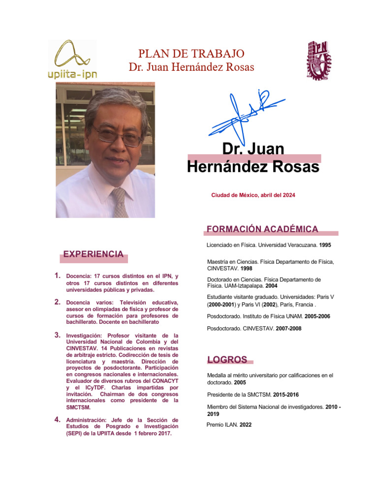 J - Plan de Trabajo - JHR | PDF | Universidad | Doctorado