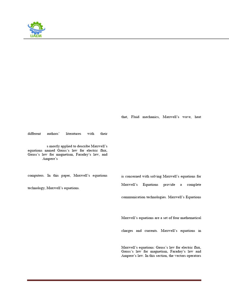 Contribution of Vector Calculus in Electrical Engineering | PDF | Flux ...