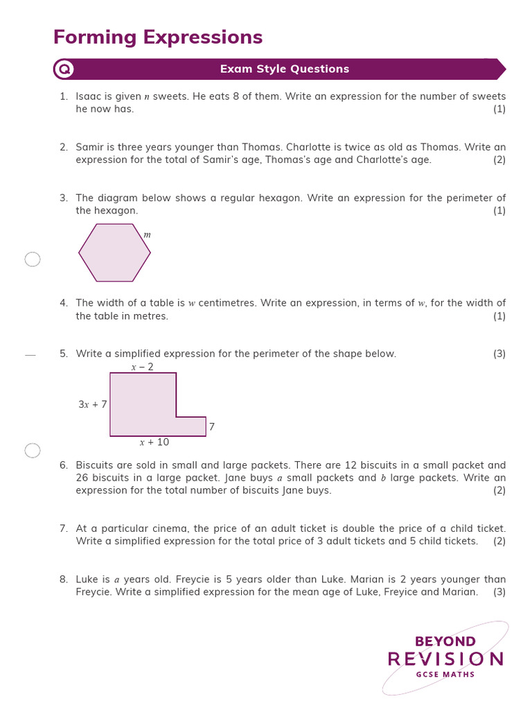 Forming Expressions (Questions) | PDF