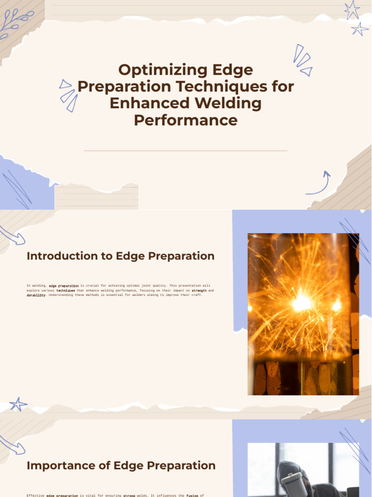 Slidesgo Optimizing Edge Preparation Techniques For Enhanced Welding Performance ...