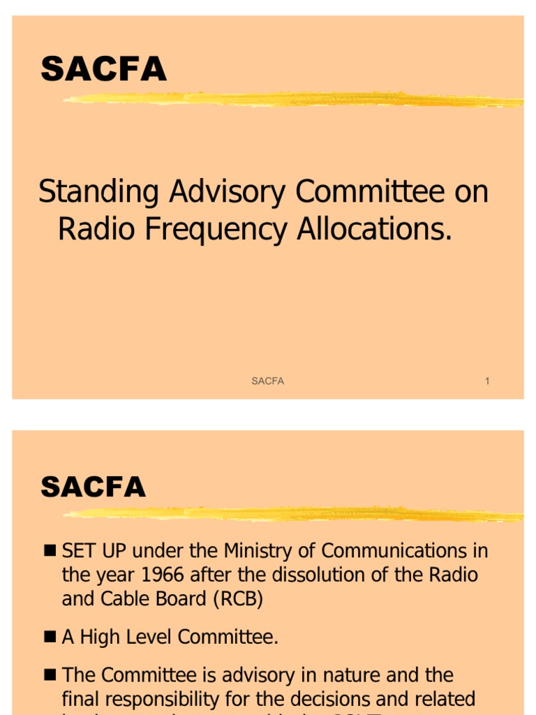 4a. SACFA | PDF | Very High Frequency | Radio