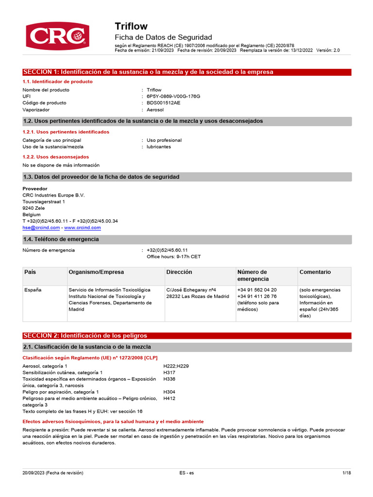 Tri Flow | PDF | Residuos | Sustancias químicas