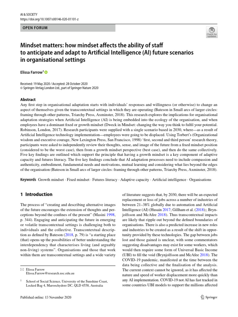 Farrow Mindset Matters How Mindset Affect The Ability | PDF | Mindset ...