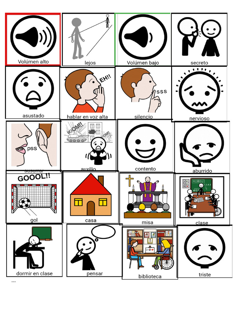 Pictogramas - para - El - Volumen - de - Voz - Apoyp | PDF