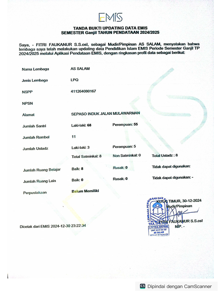 Bap LPQ Assalam | PDF