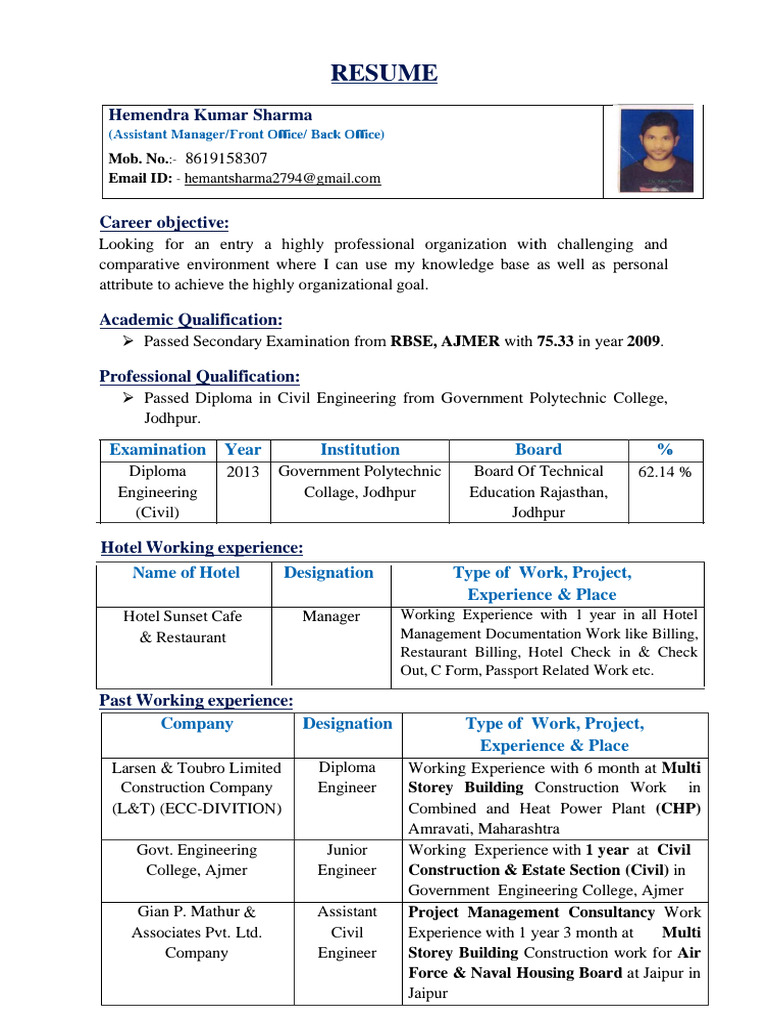 Hemendra K. Sharma CV 2024 | PDF