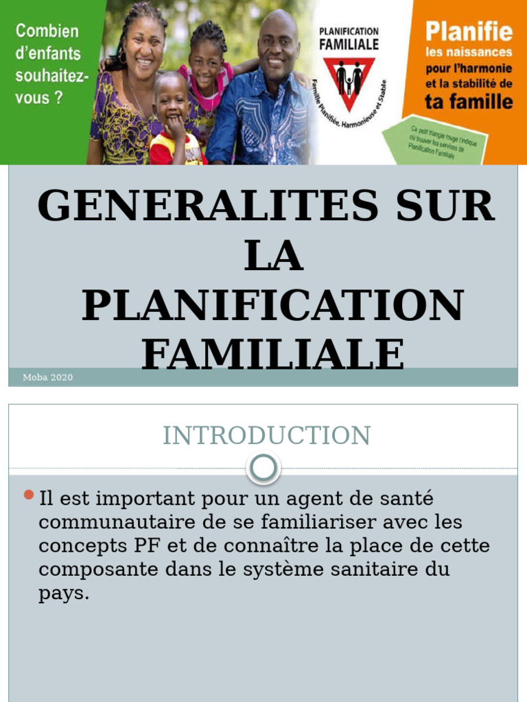 Avantages et Concepts de la Planification Familiale | PDF | Contraception | Grossesse