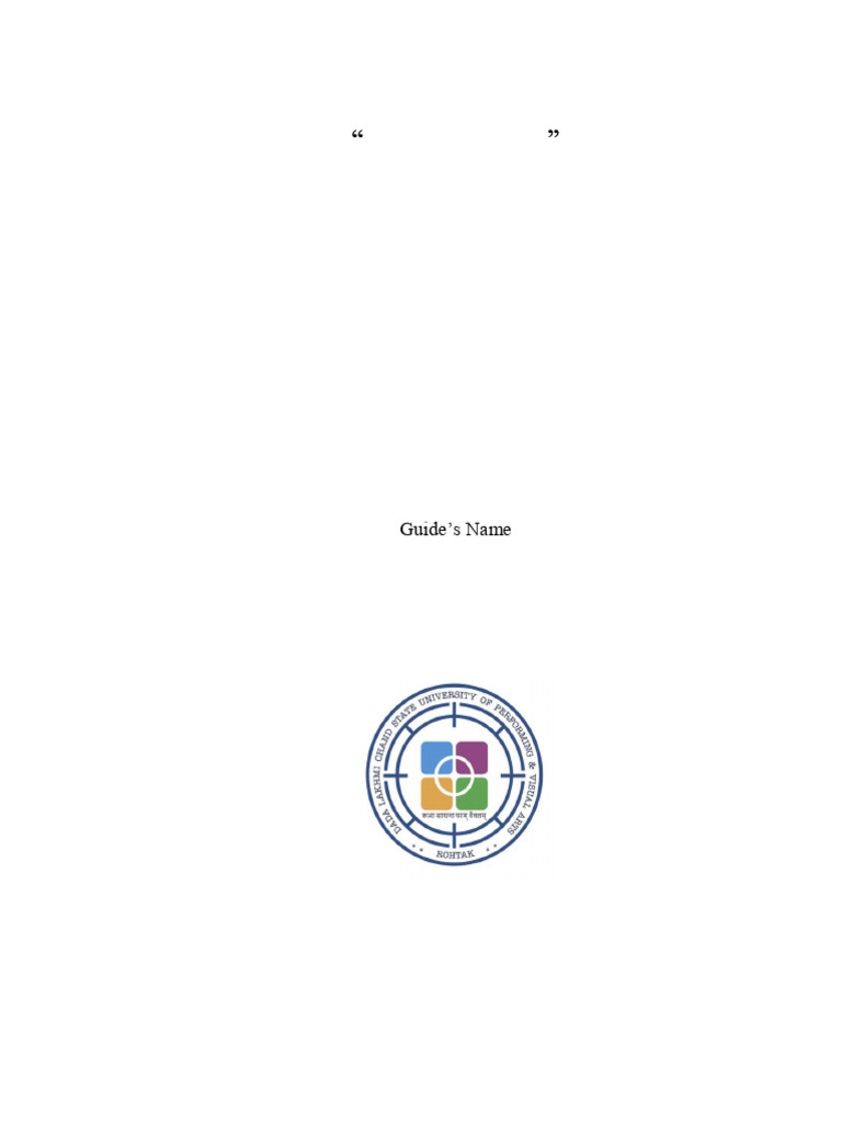 Reference For Cover Page & Table of Content | PDF | Thesis | Science