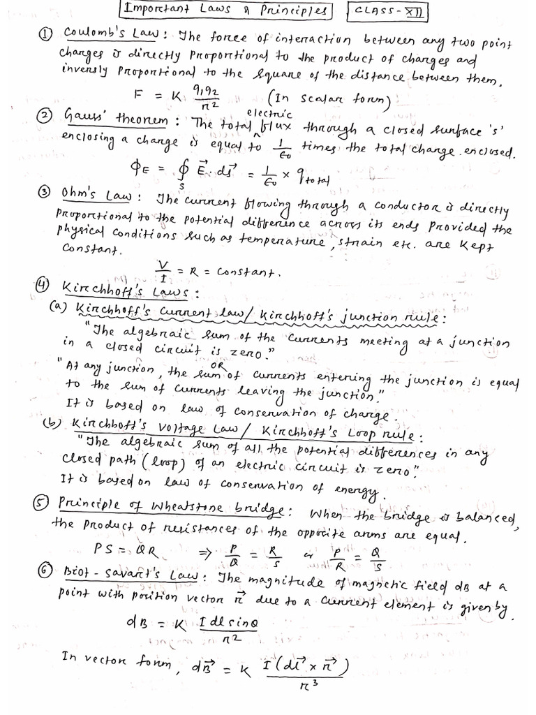 Important Laws & Principles | PDF
