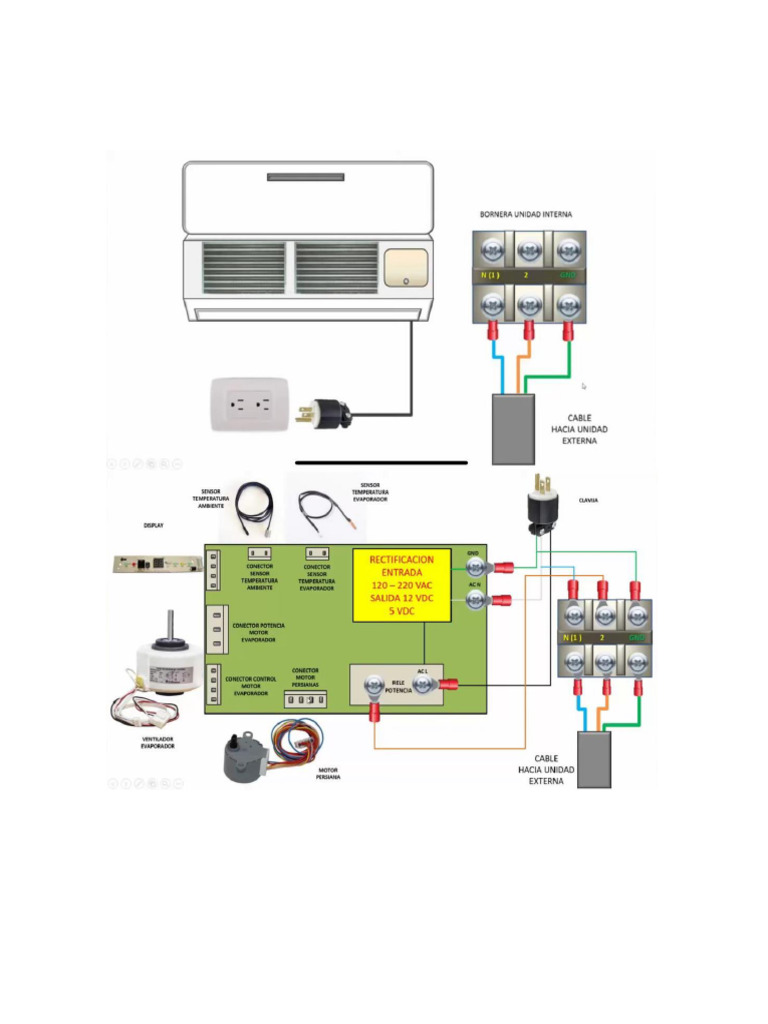 Diagrama eléctrico de minisplit 220V | PDF