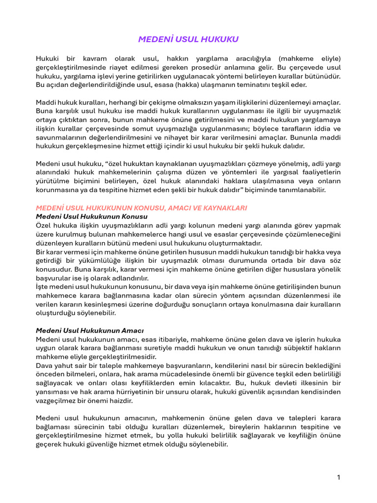 Medeni Usul Hukuku | PDF