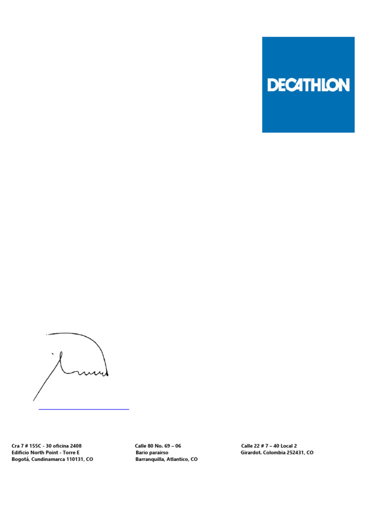 Decathlon Colombia Sas | PDF