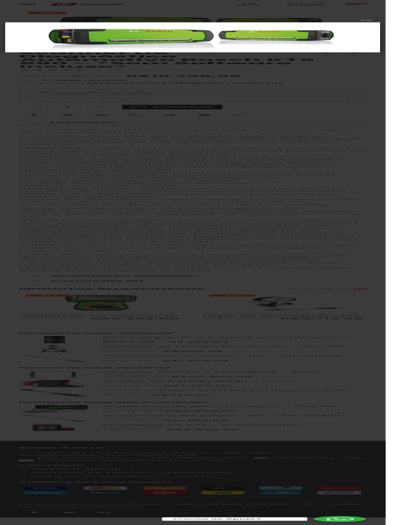 Scanner De Diagnóstico Automotivo Bosch KTS 590 -… | PDF