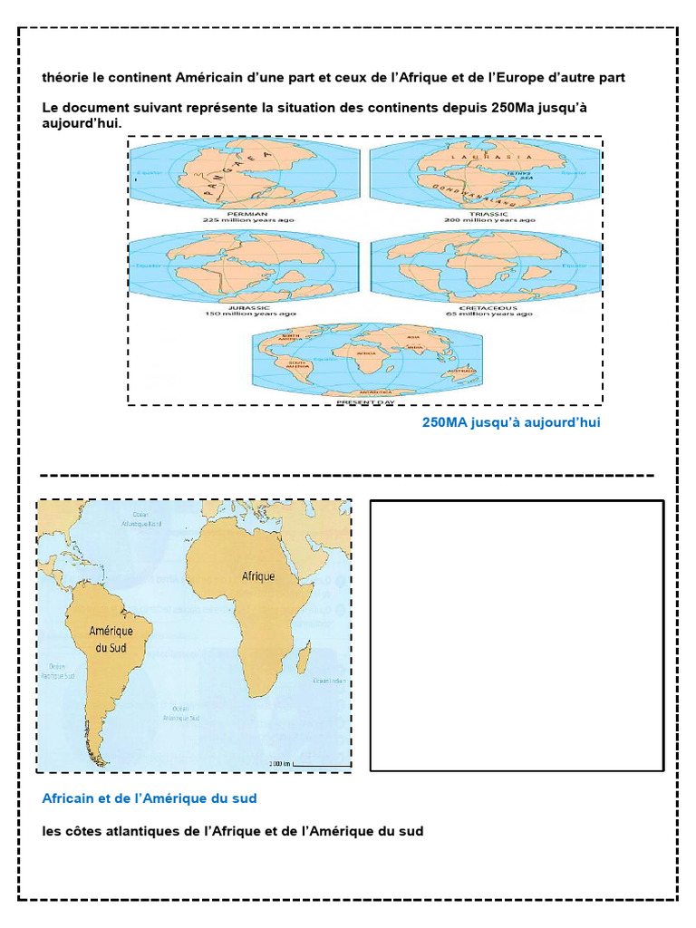 La dérive des continents et la Pangée | PDF | Tectonique des plaques ...