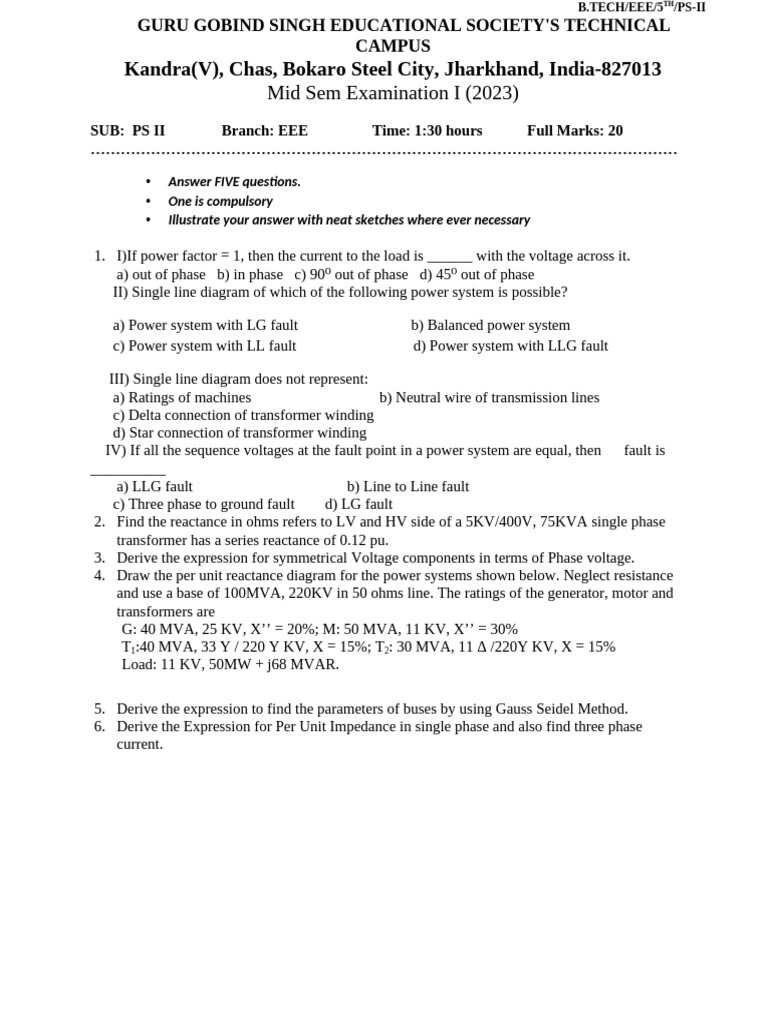 Ps II Mid Sem I 2023 | PDF