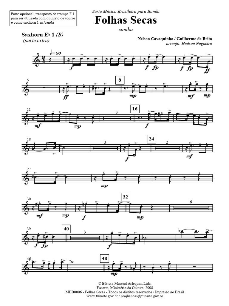 Folhas Secas - 026 Sax horn Eb 1 | PDF