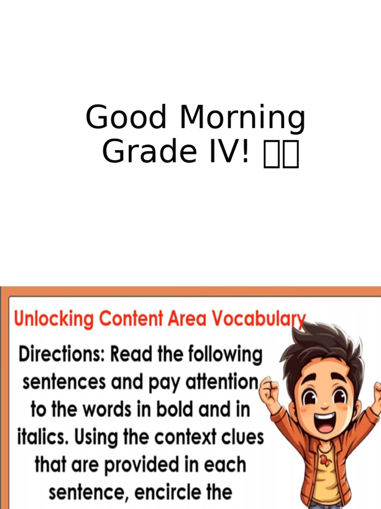 Grade IV Morning Greetings & Thanks | PDF