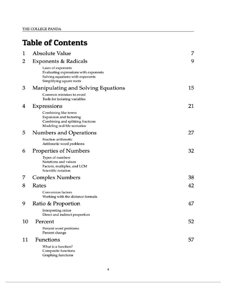 ACT Panda Math | PDF