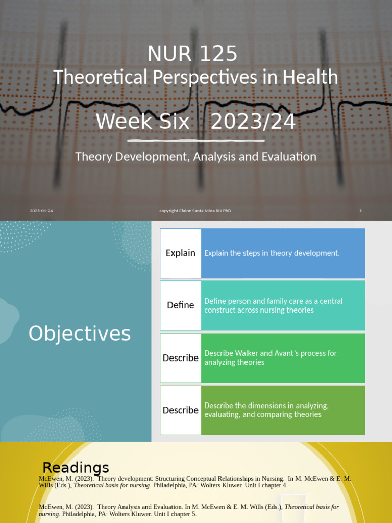 NUR 125 week 6 | PDF | Theory | Concept