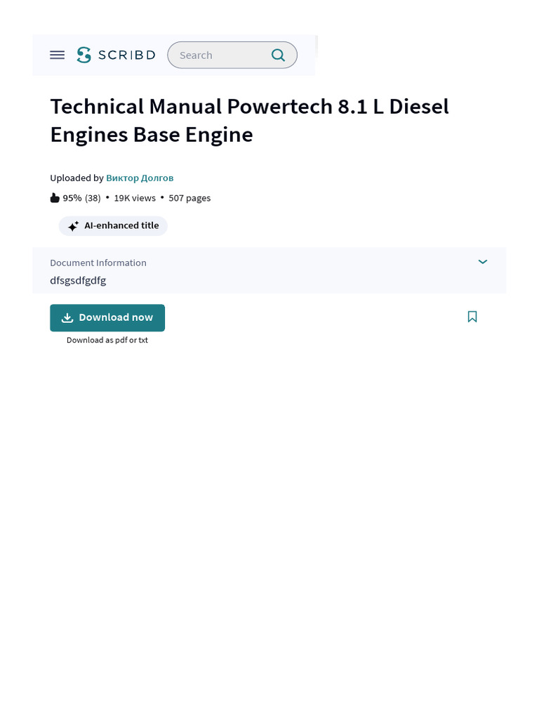 Technical Manual Powertech 8.1 L Diesel Engines Base Engine - PDF ...