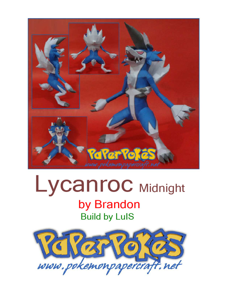 Lycanroc-M A4 Shiny Lineless | PDF | Human Appearance
