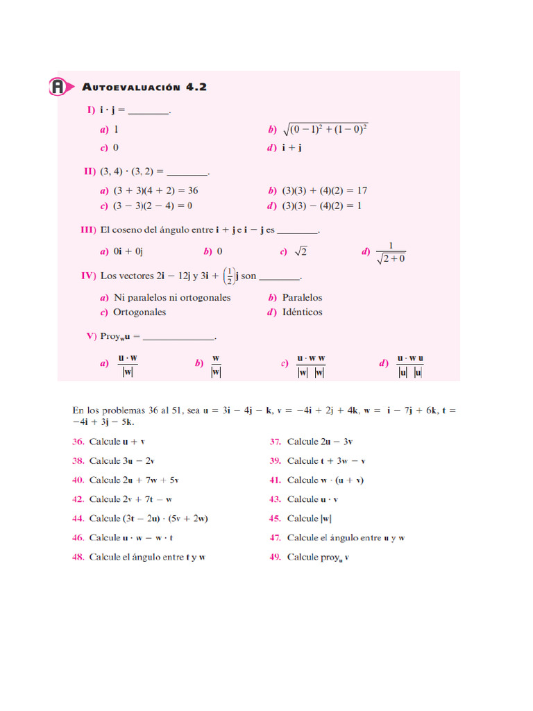 Taller 7 Vectores | PDF