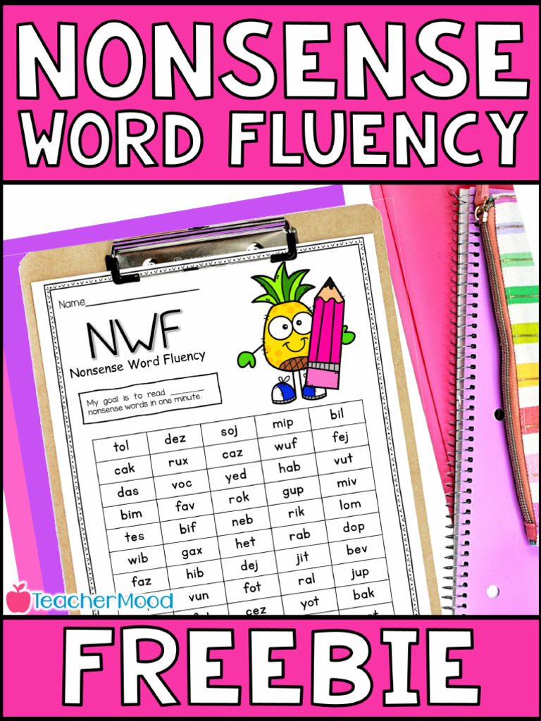 NonsenseWordFluencyPracticeSheetsReadingFluencyFREEBIENWFActivity 1 | PDF