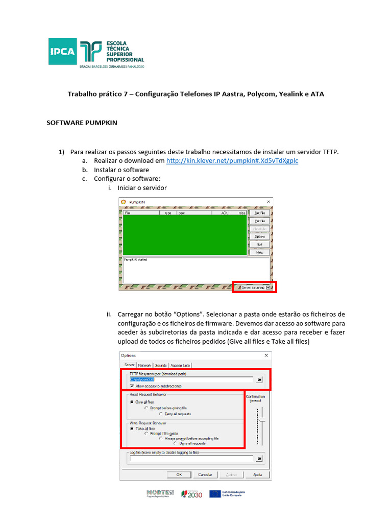 6 - Configuração Aastra, Polycom, Yealink e ATA | PDF | Endereço de IP ...