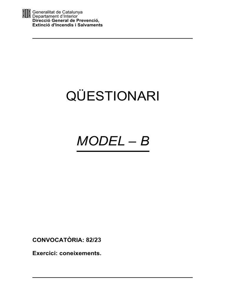 B Questionari Model B 82 23 | PDF