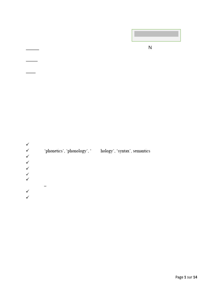 Tuturial Eng Ling L1S1 Revised 25 | PDF | Morphology (Linguistics) | Word