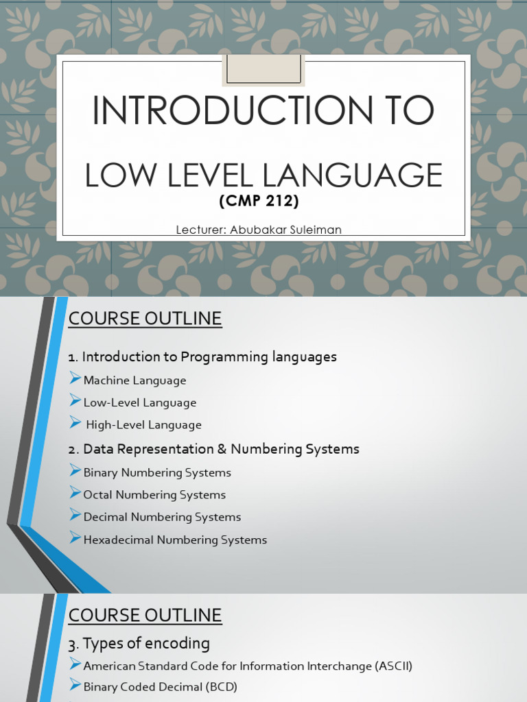 Introduction to Low-Level Languages | PDF | Assembly Language | Mathematics