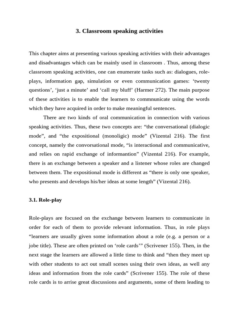 chapter 3 speaking | PDF | Learning | Fluency