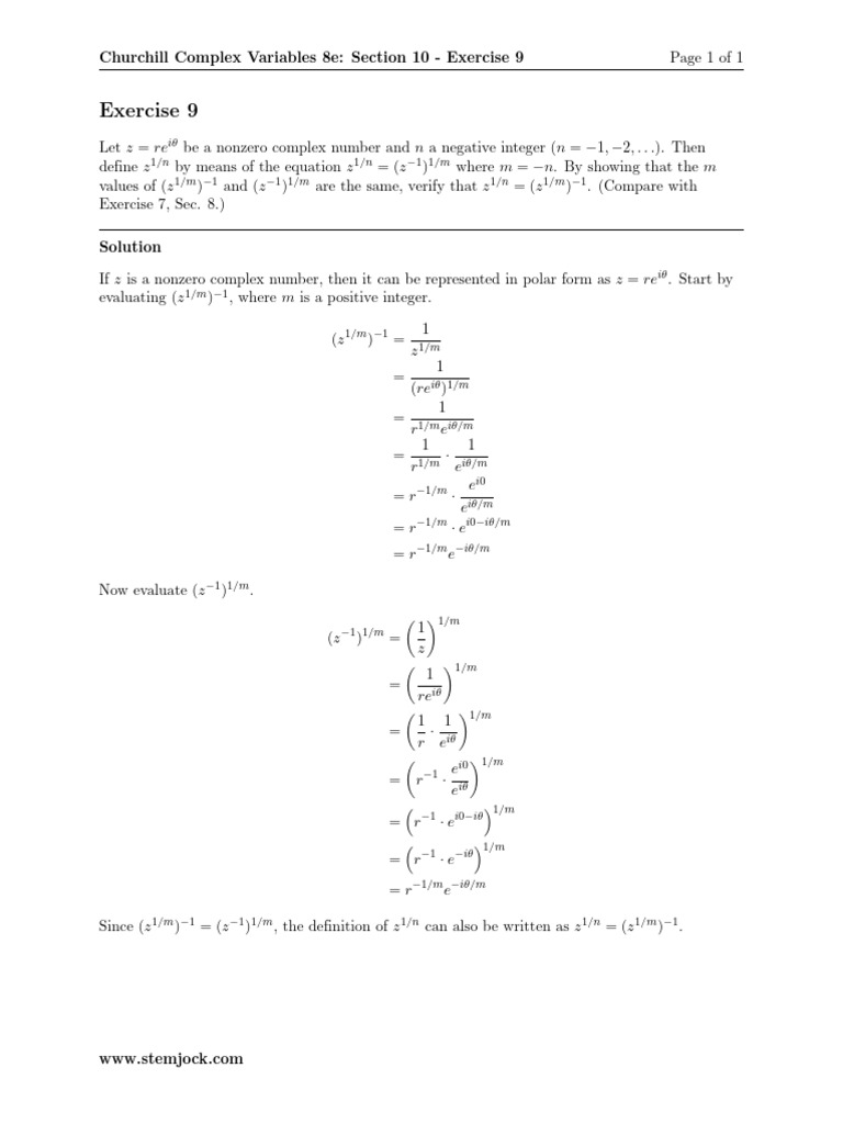 ChurchillCV8es10e9 | PDF | Complex Number | Arithmetic