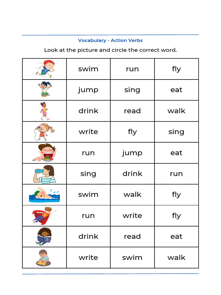 Action Verbs | PDF