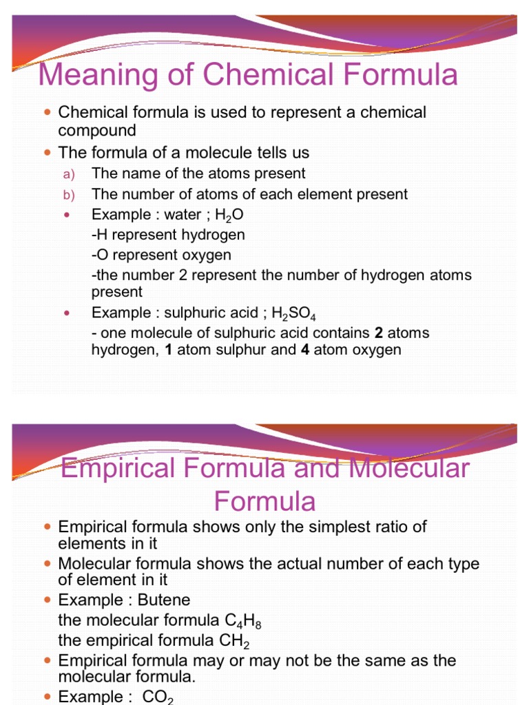 Chemical Formulae and Equations Part 2 | PDF | Molecules | Ion