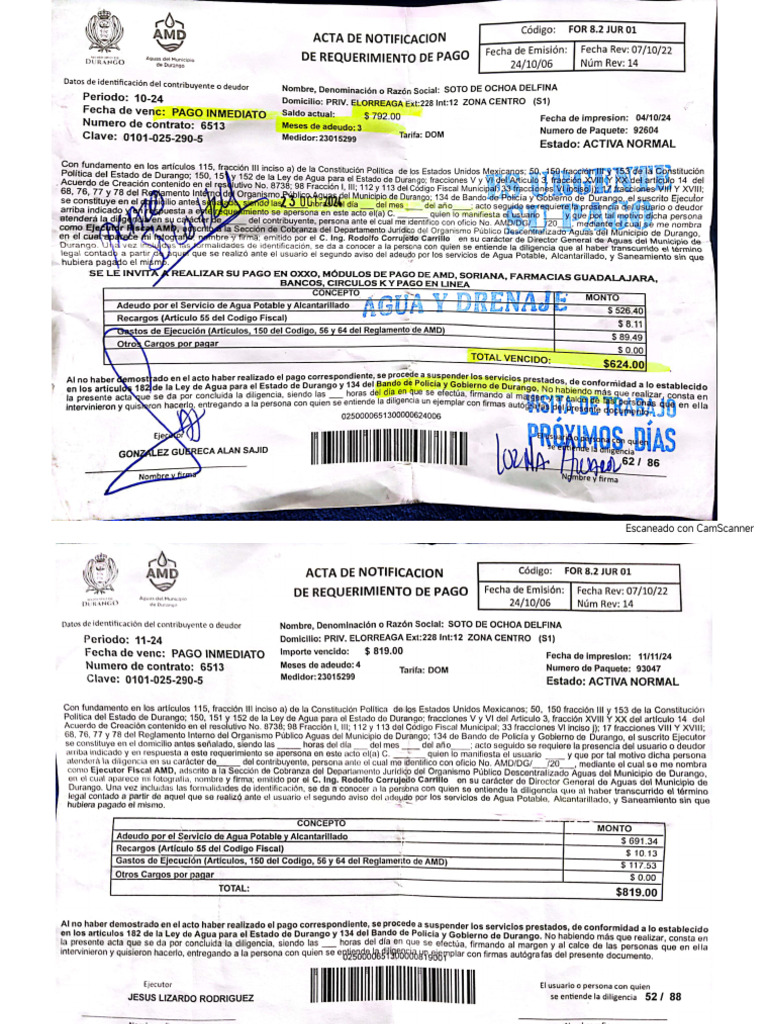 Notificacio de Pago | PDF